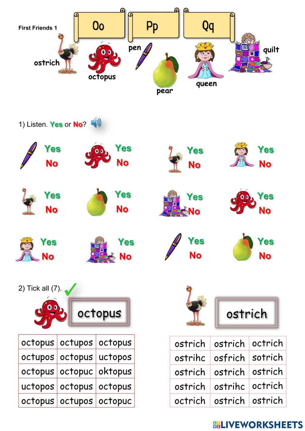 First Friends 1… | Free Interactive Worksheets | 871701