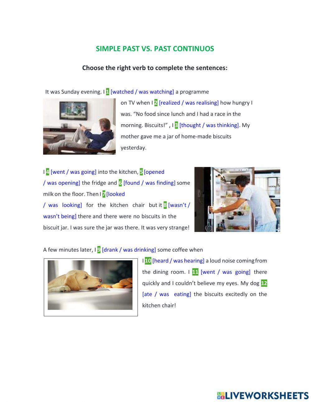 Simple Past vs … | Free Interactive Worksheets | 872271