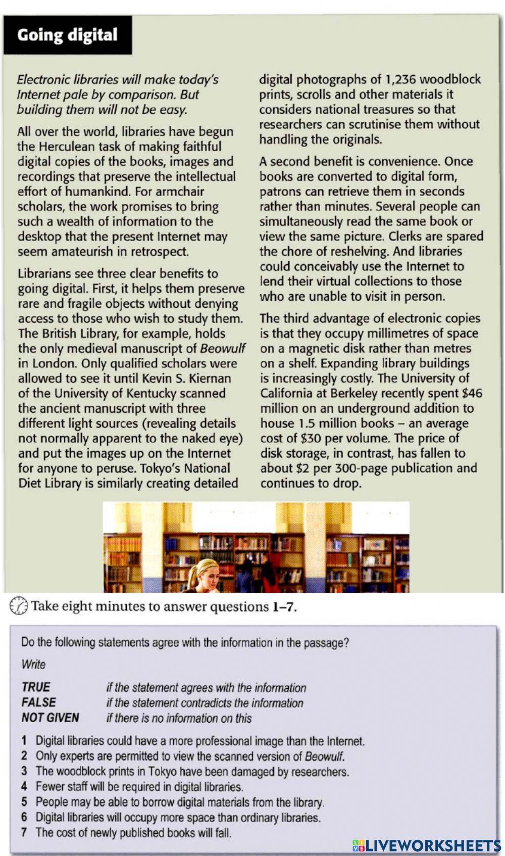 IELTS Reading -… | Free Interactive Worksheets | 2932363