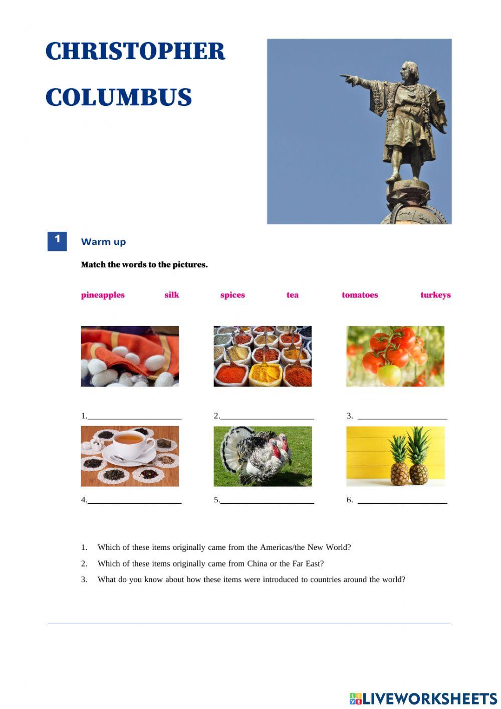 Colombo 1 worksheet | Live Worksheets