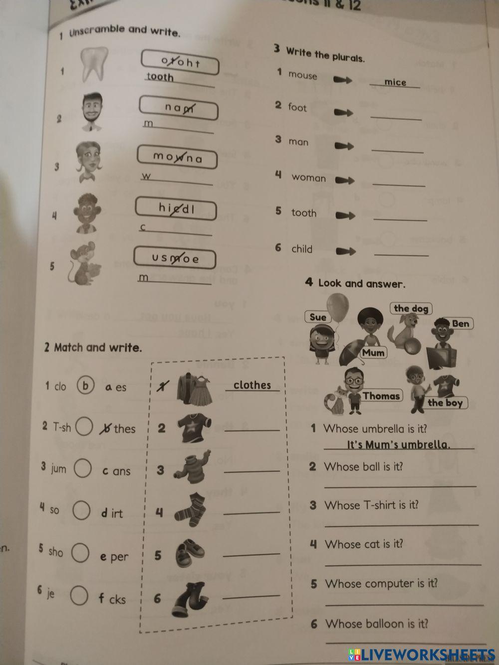 3 online pdf exercise for a | Live Worksheets