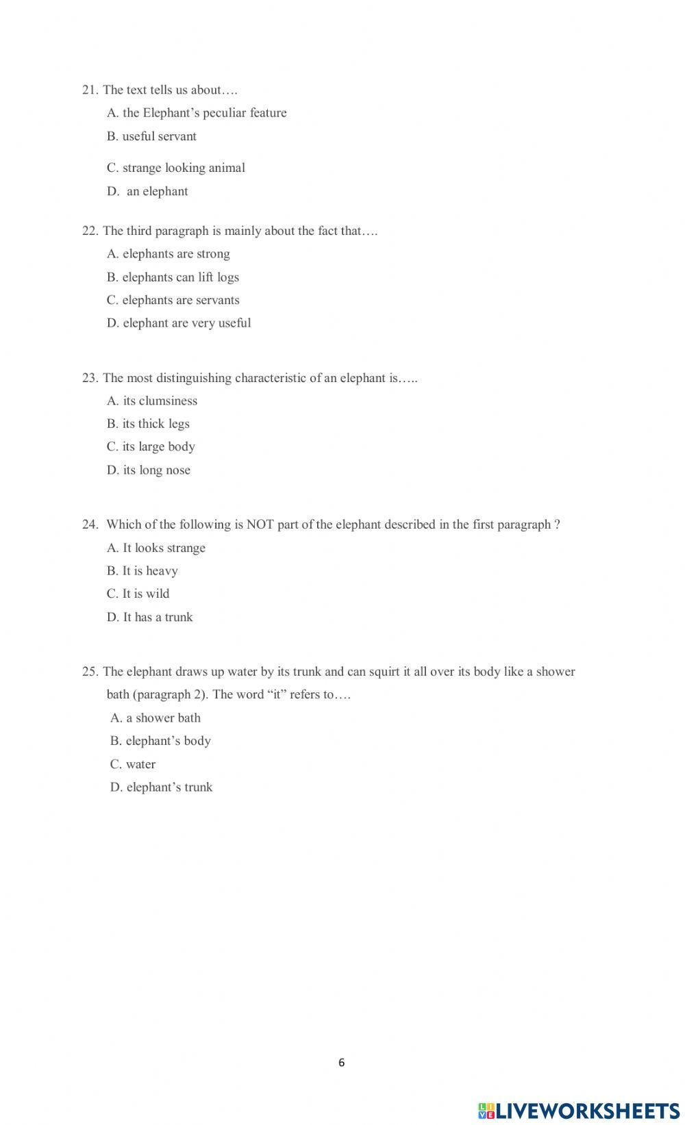 Report text worksheet for Grade 9 | Live Worksheets