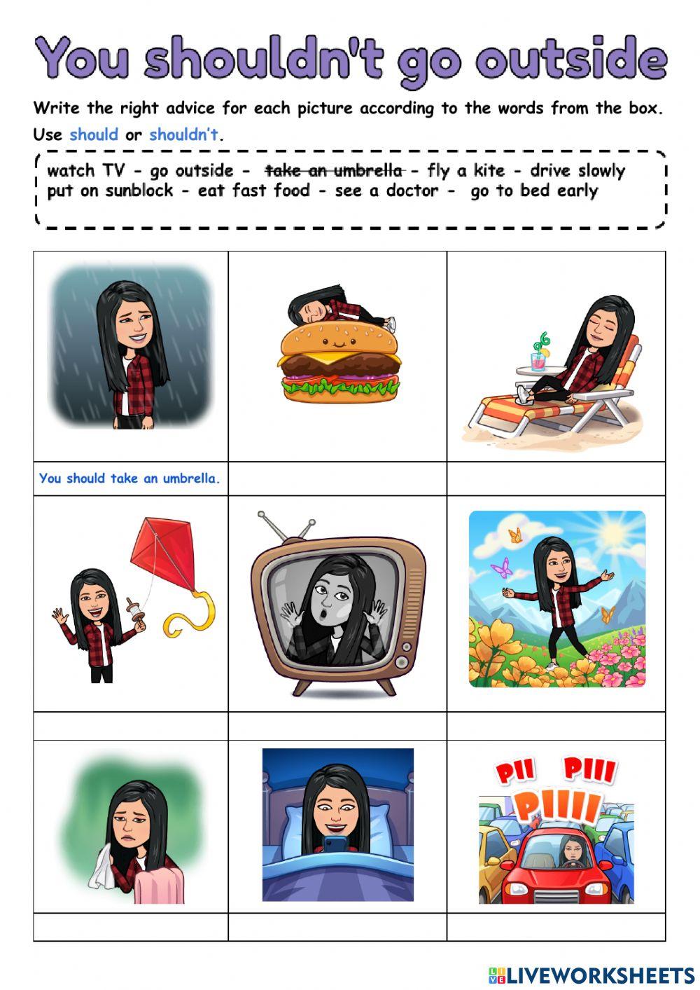 You should go outside worksheet | Live Worksheets