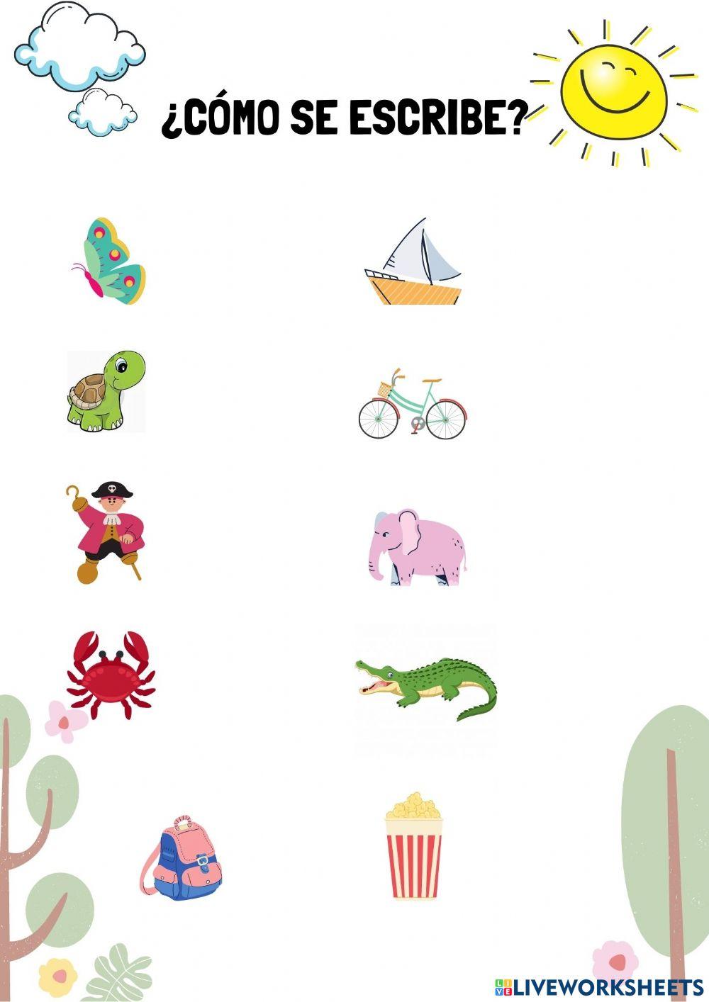 ¿Cómo se escribe? exercise | Live Worksheets