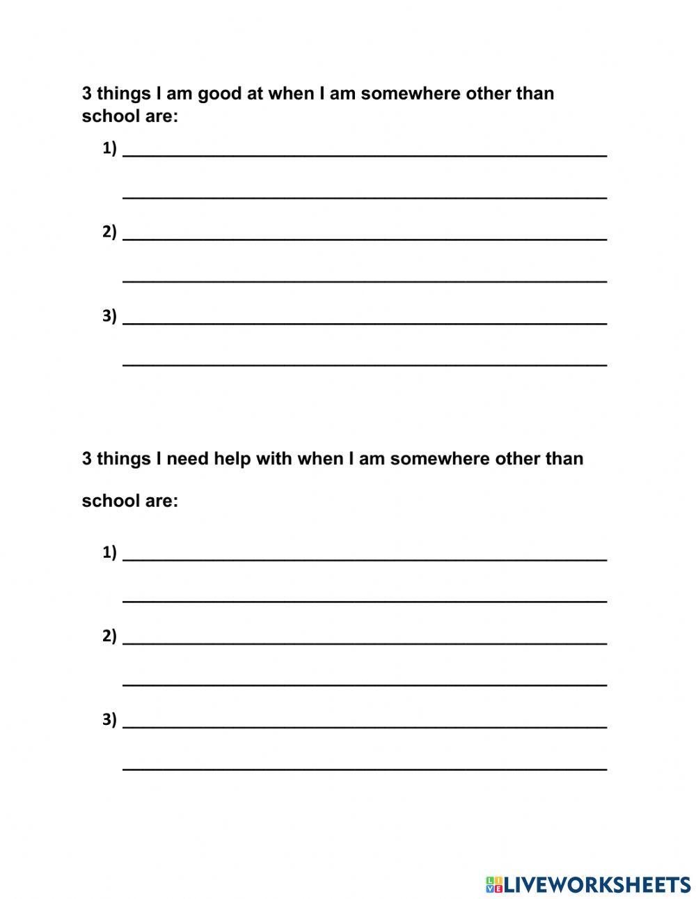 How Self-Aware Am I? large format online exercise for | Live Worksheets