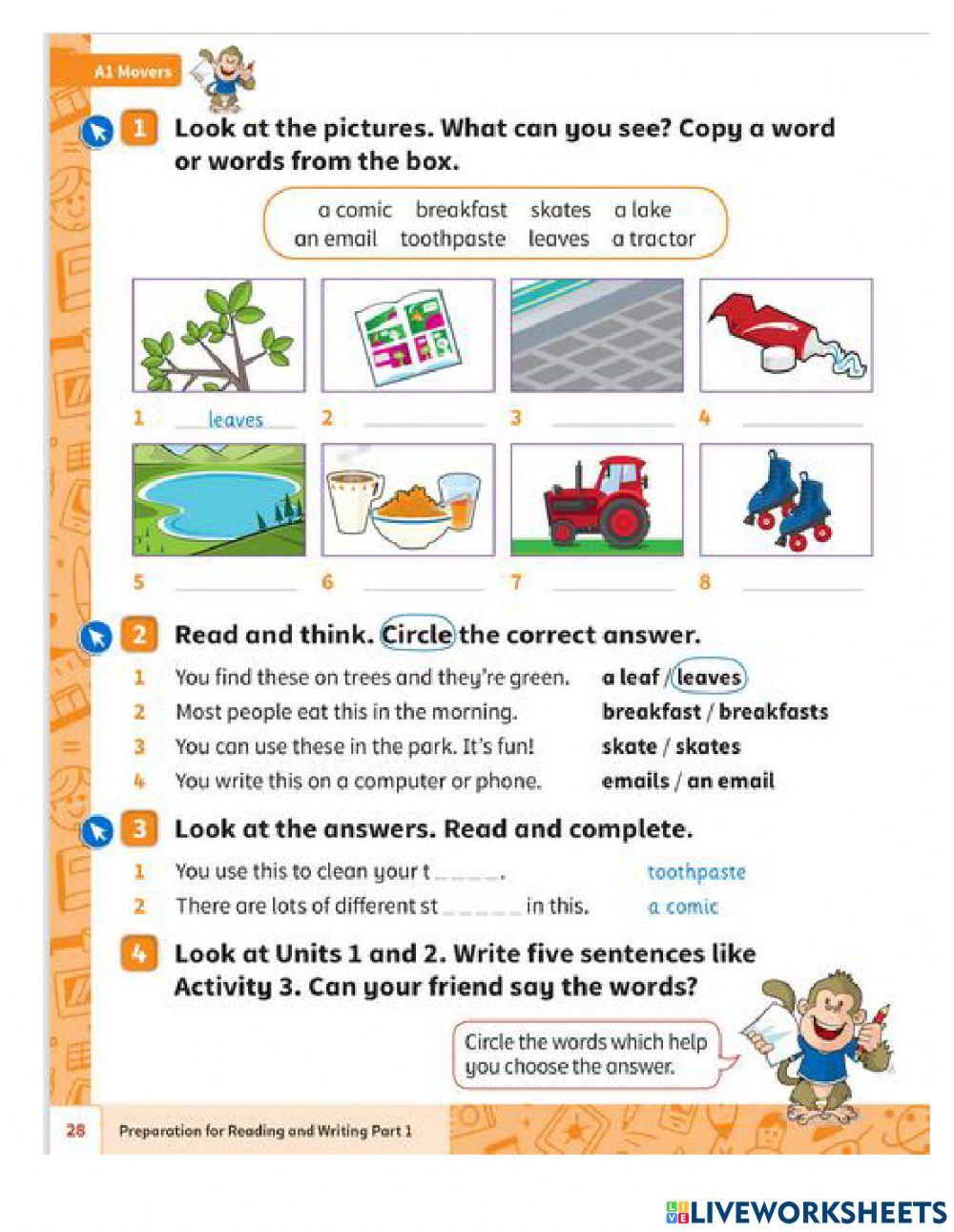 English Test, Second Grade online exercise for | Live Worksheets