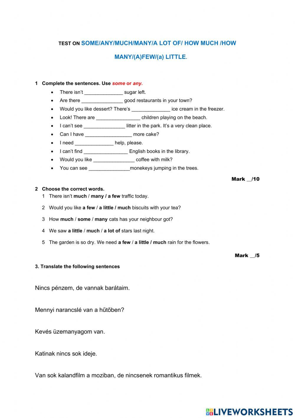 Some 785109 | kurisb | Live Worksheets