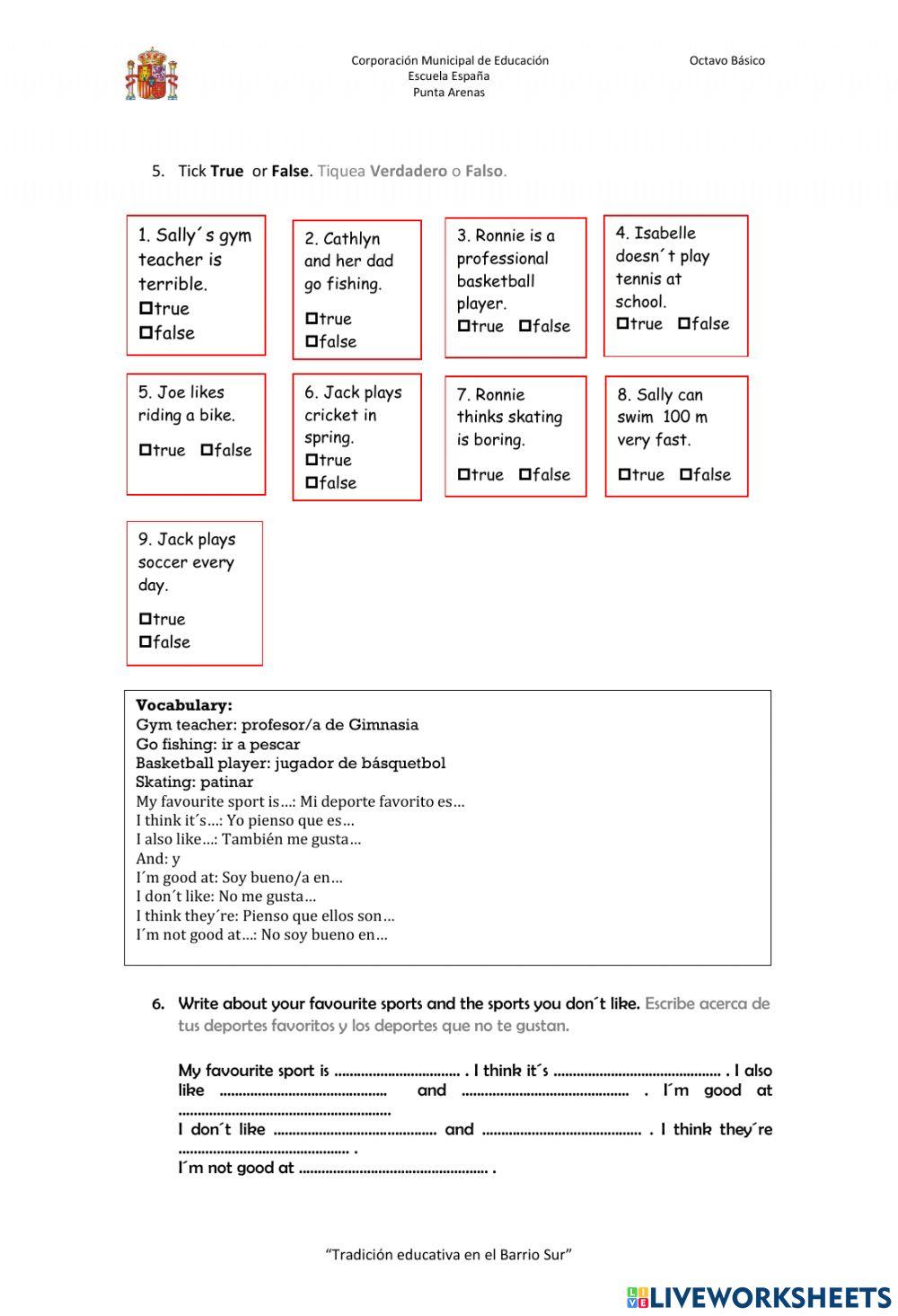Class 1 - 8th grade worksheet | Live Worksheets