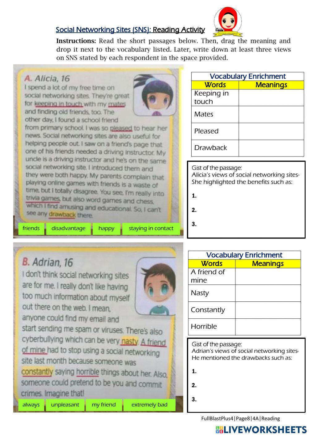 Reading Activity worksheet for f4 | Live Worksheets