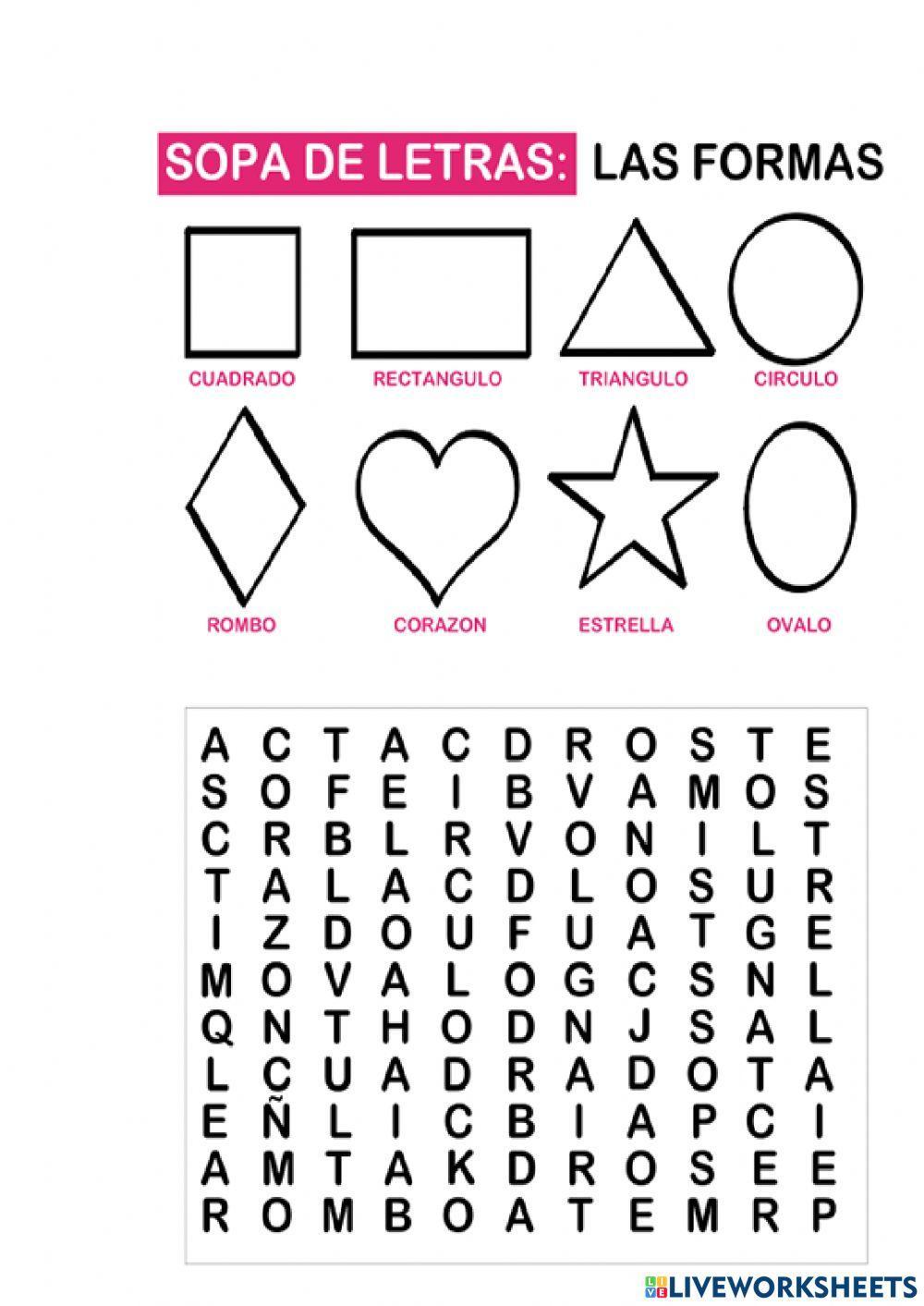 Las Formas Geomertricas worksheet | Live Worksheets