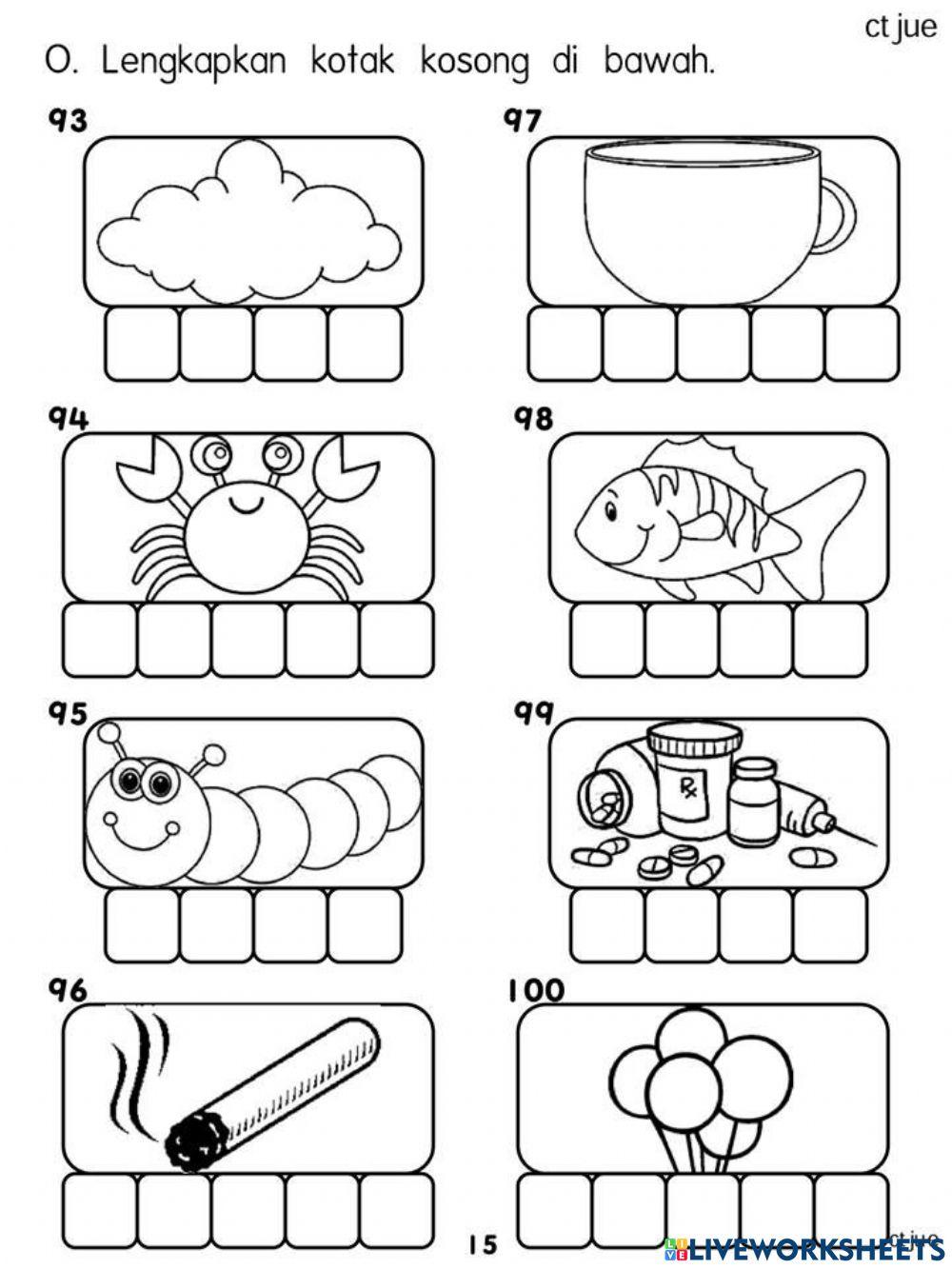 Ejaan 3 worksheet | Live Worksheets