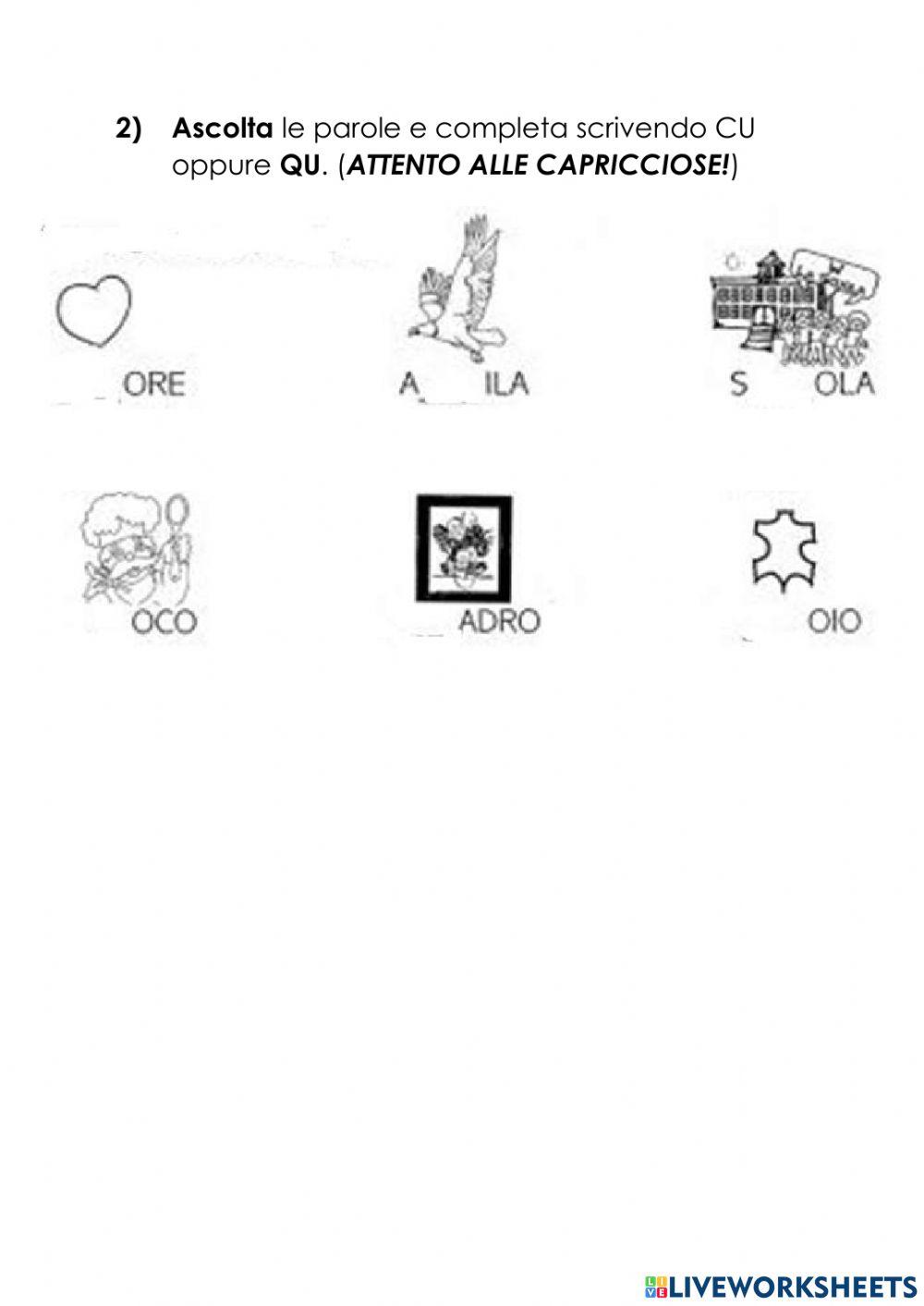 CU o QU worksheet | Live Worksheets