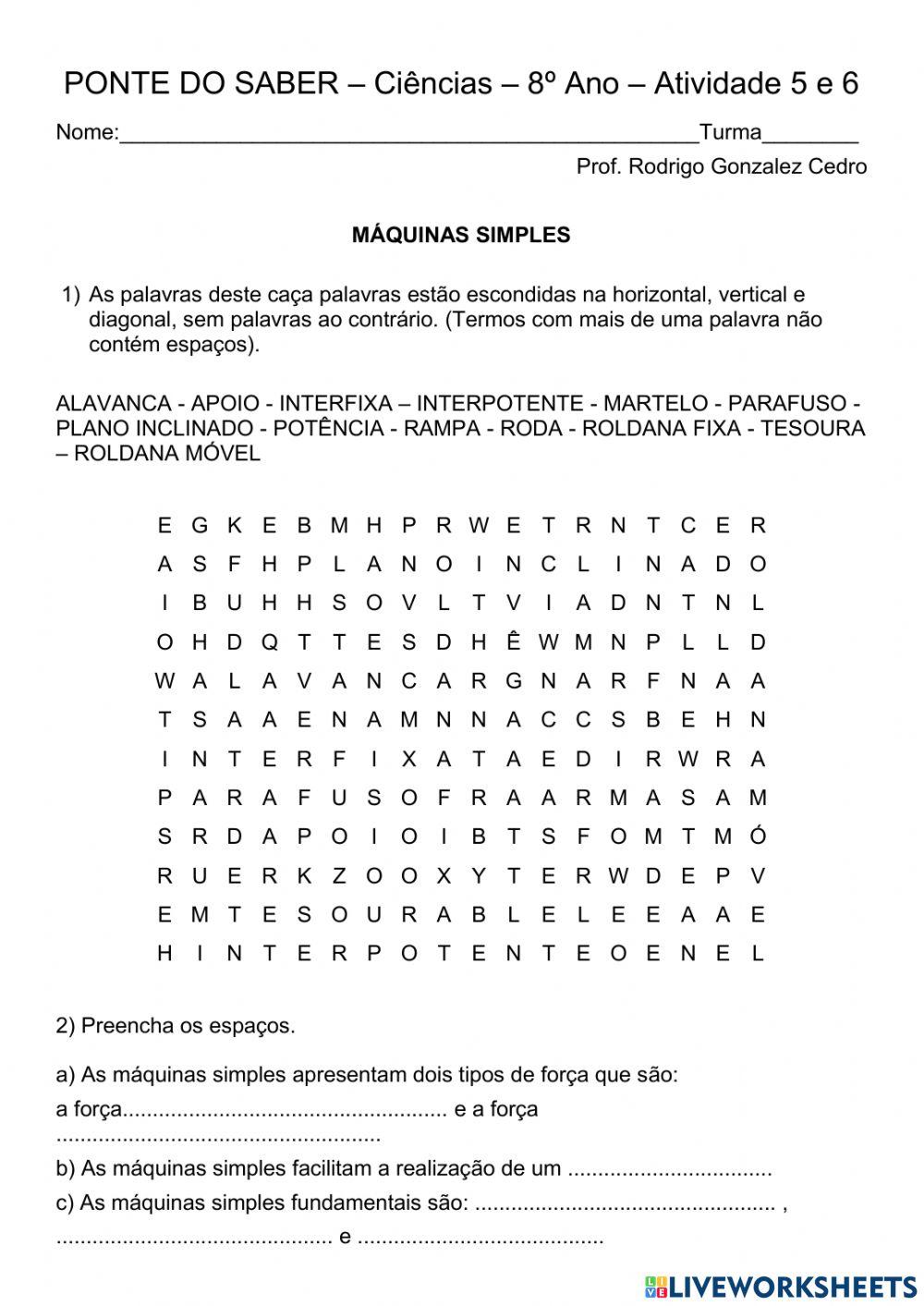 786426 | Máquinas simples 8º ano | Rodrigo Gonzalez Cedro
