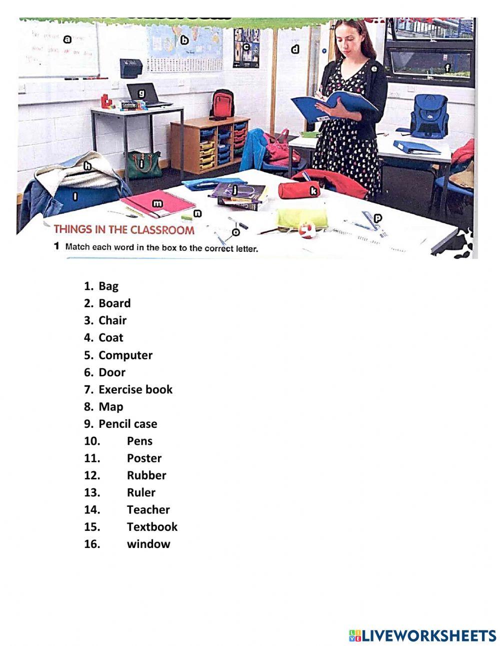 Classroom items 786712 | Yesenia Pasaran Garcia | Live