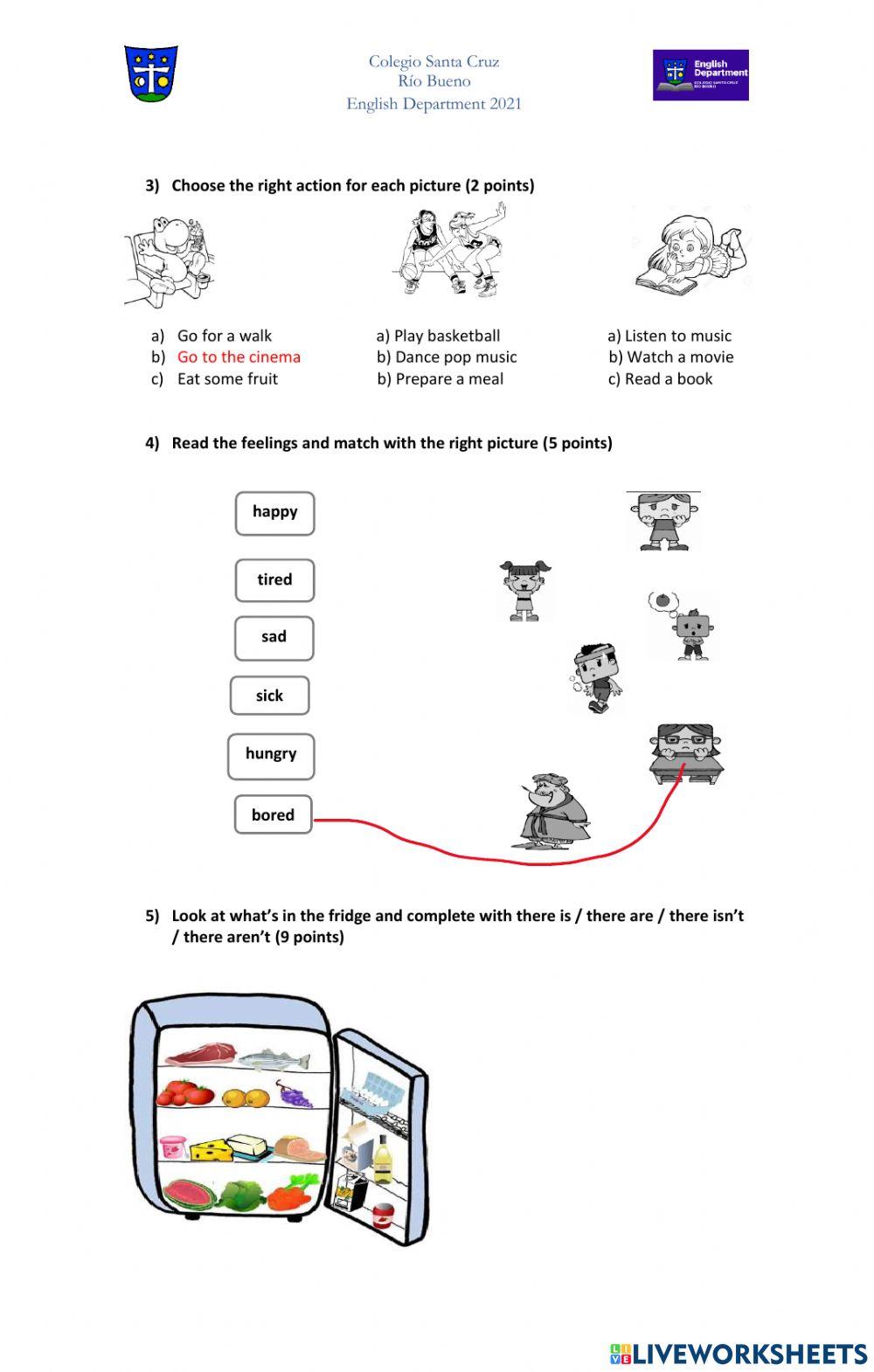 Placement test 8th grade | LiveWorksheets | 787141