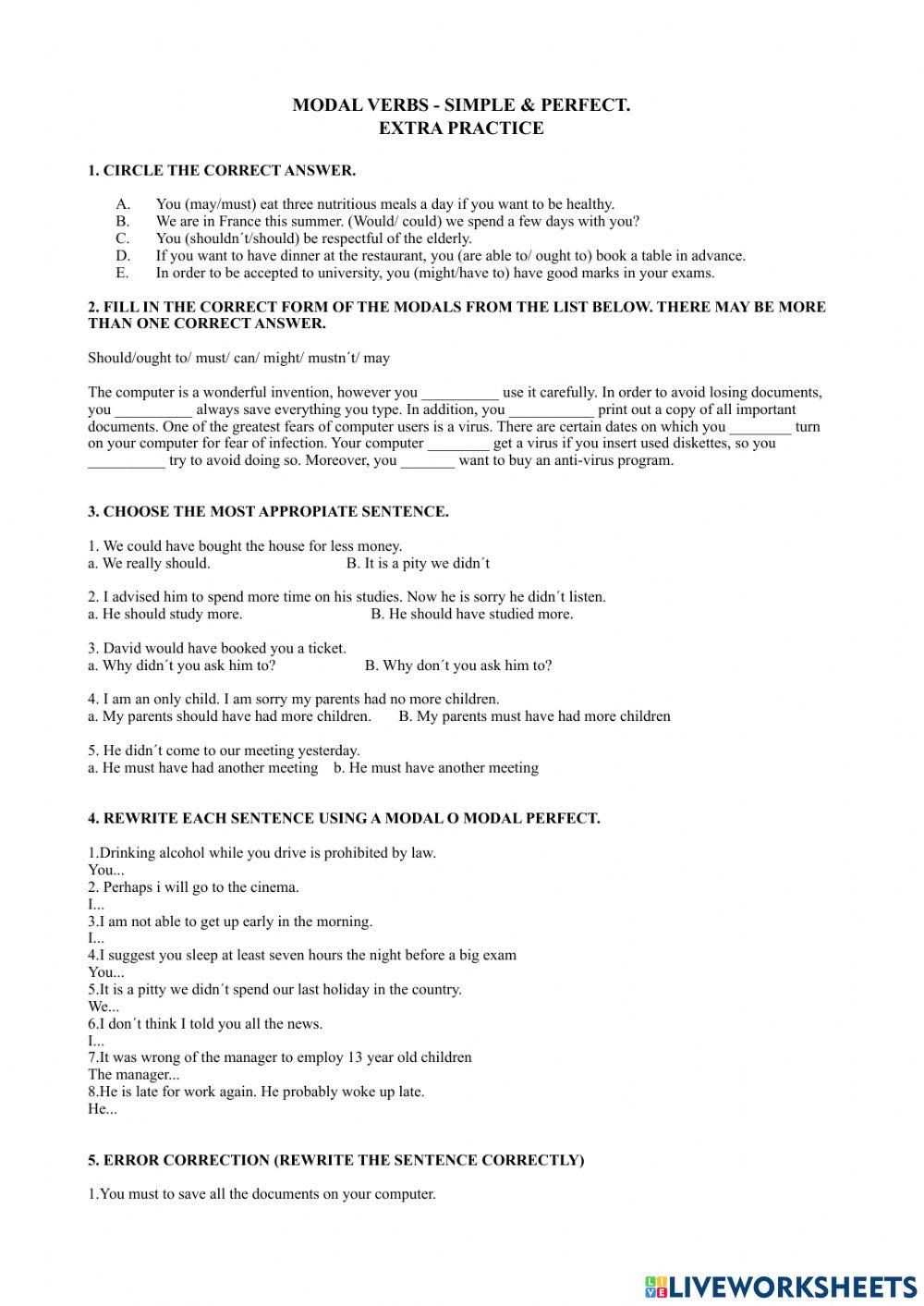 787797 | Modal practice | misslauret | LiveWorksheets