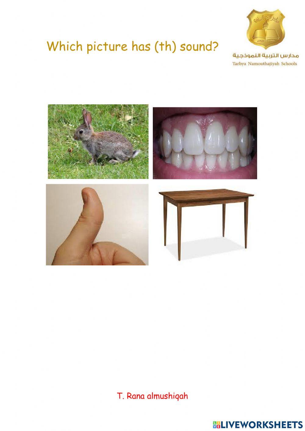 Sound ( th ) worksheet | Live Worksheets