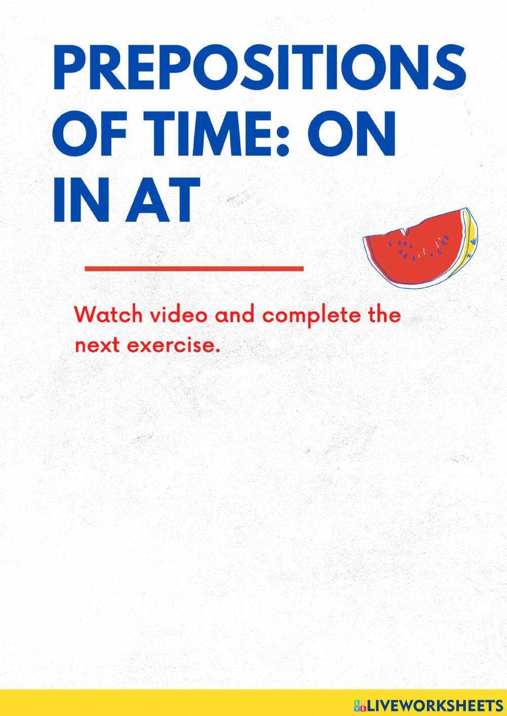 Prepositions online exercise for 8th | Live Worksheets