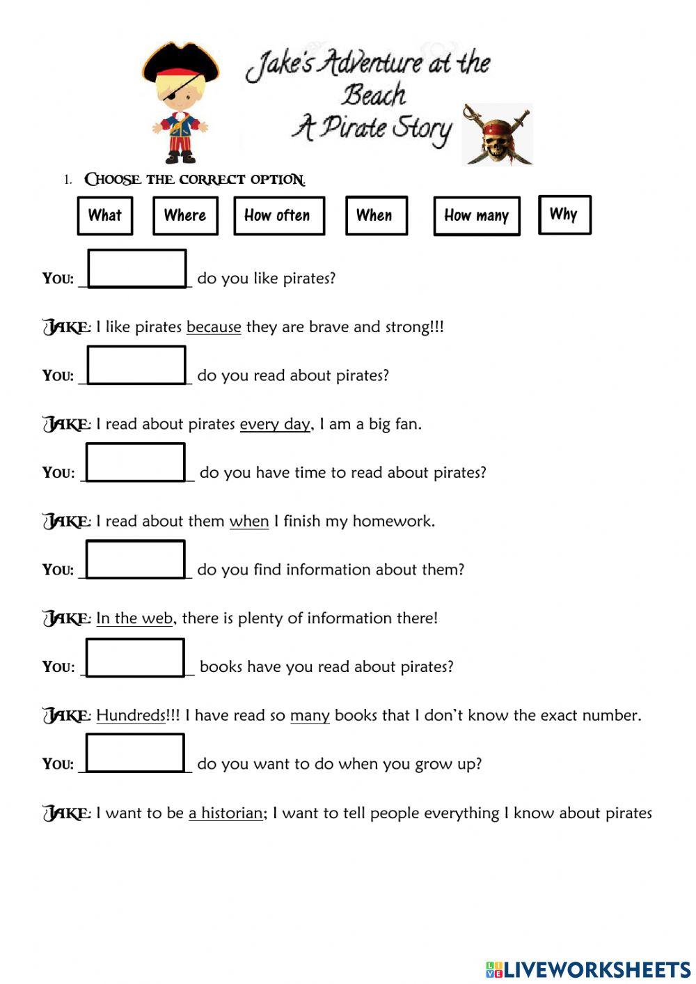 Interviewing Jake worksheet | Live Worksheets