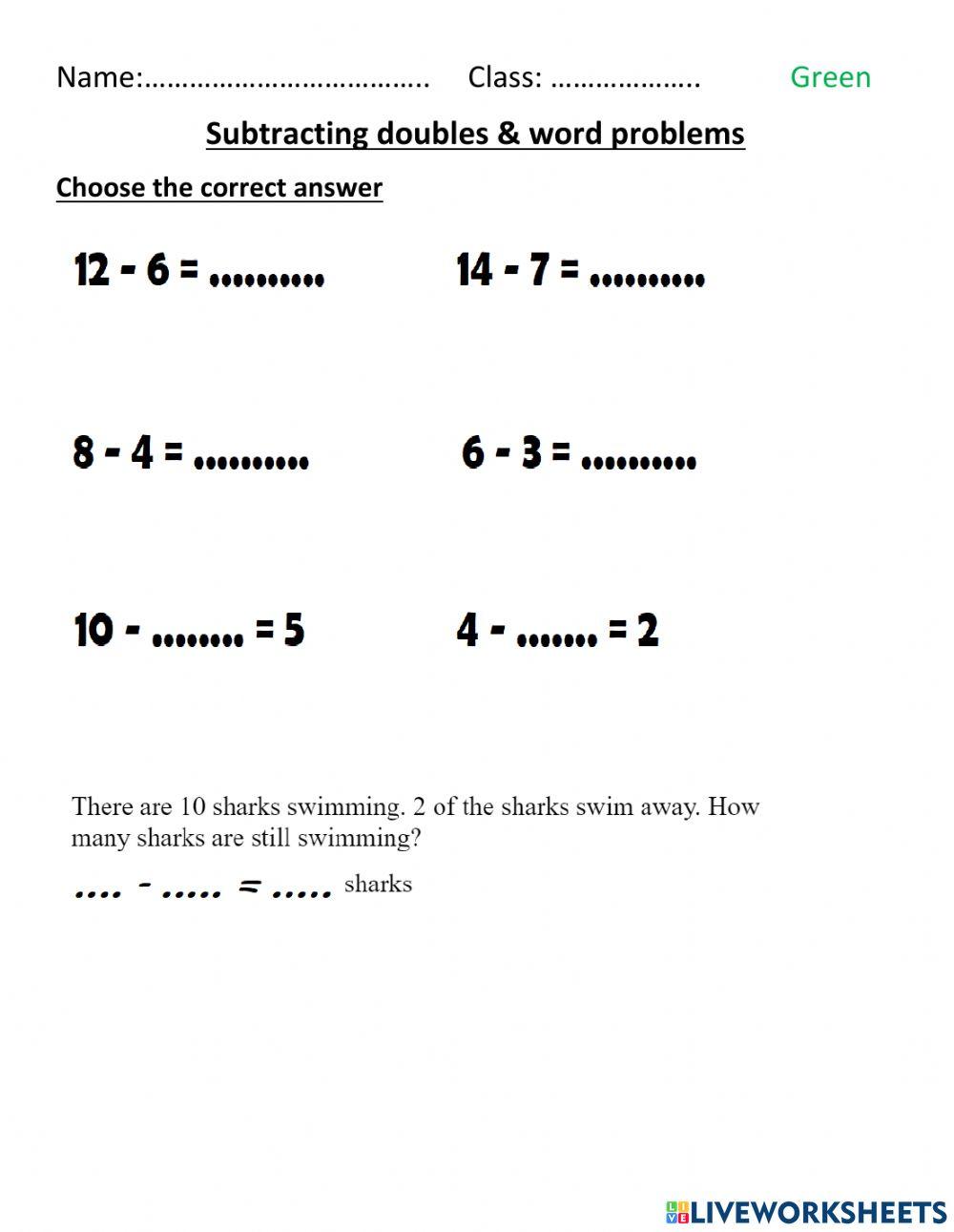 790769 | Subtracting doubles | Omar Sholkami