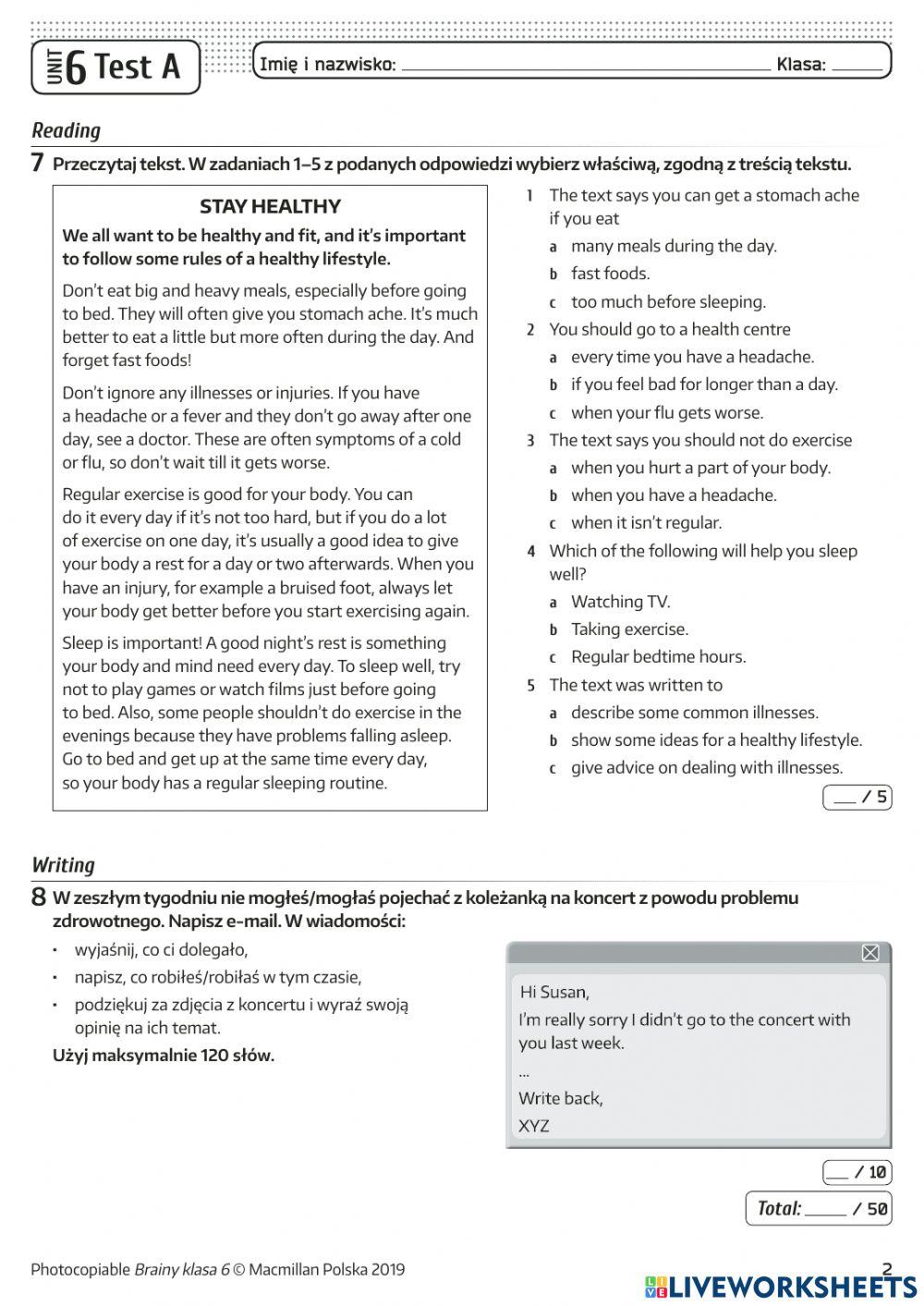 Brainy 6 Unit 6… | Free Interactive Worksheets | 6464998