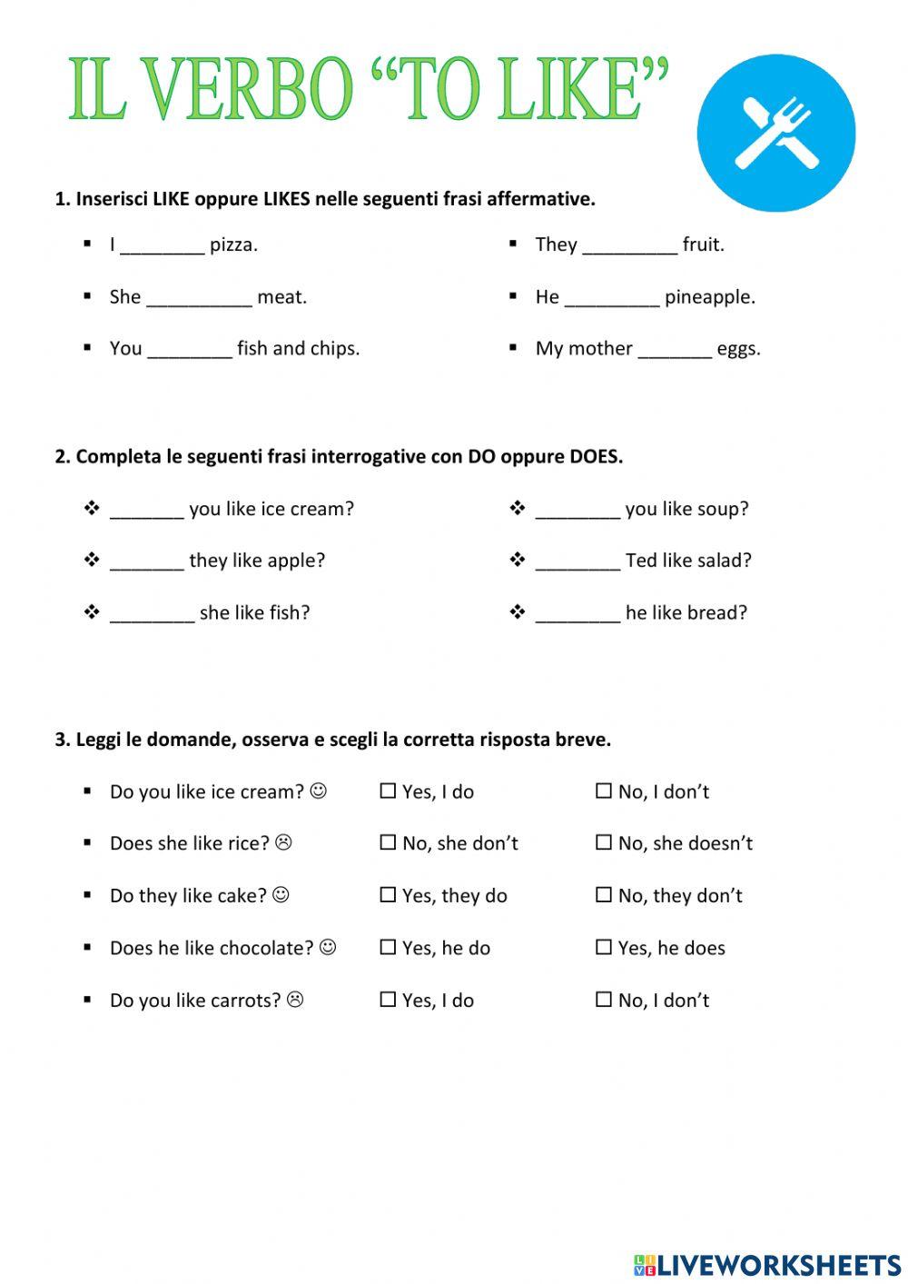791277 | To like | mFrancesca | LiveWorksheets