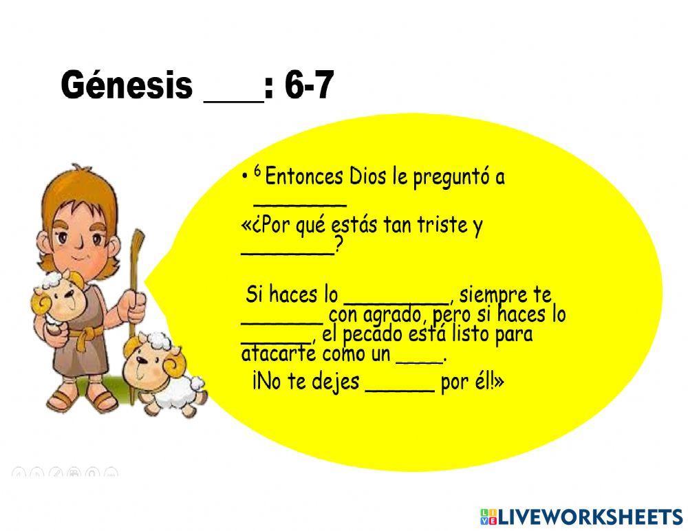 Cain y abel | Live Worksheets