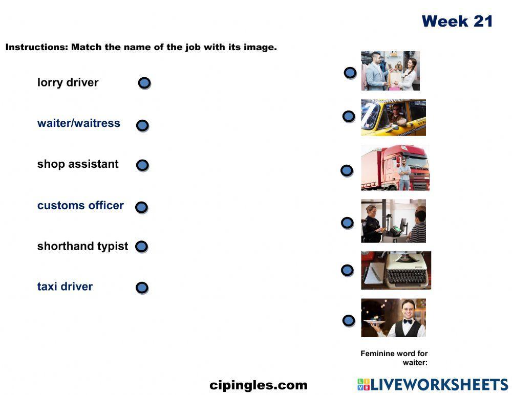 791533 | Verbs and Jobs Week 21 | Centro de Inglés
