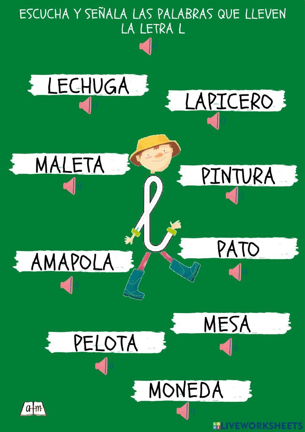 Letra L online activity for Educación Infantil | Live Worksheets