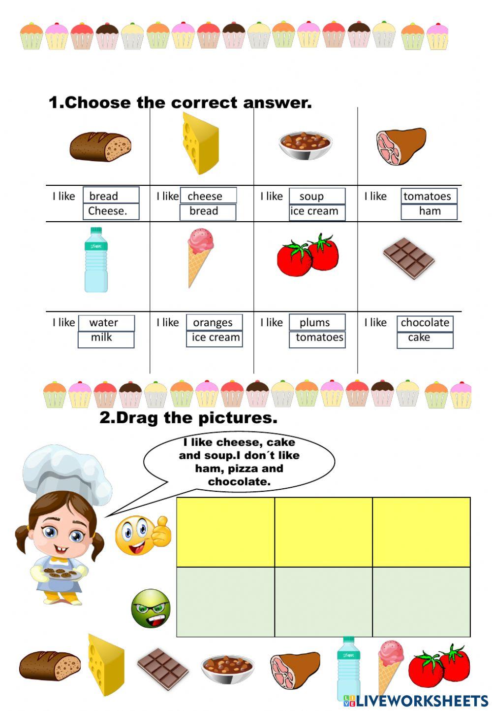 Food and drink. | Free Interactive Worksheets | 791978