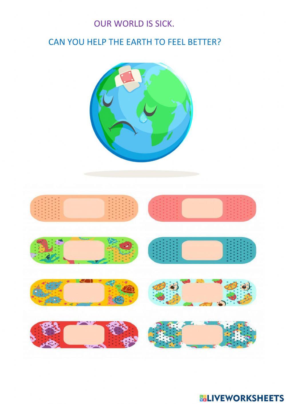 Saving the earth worksheet | Live Worksheets