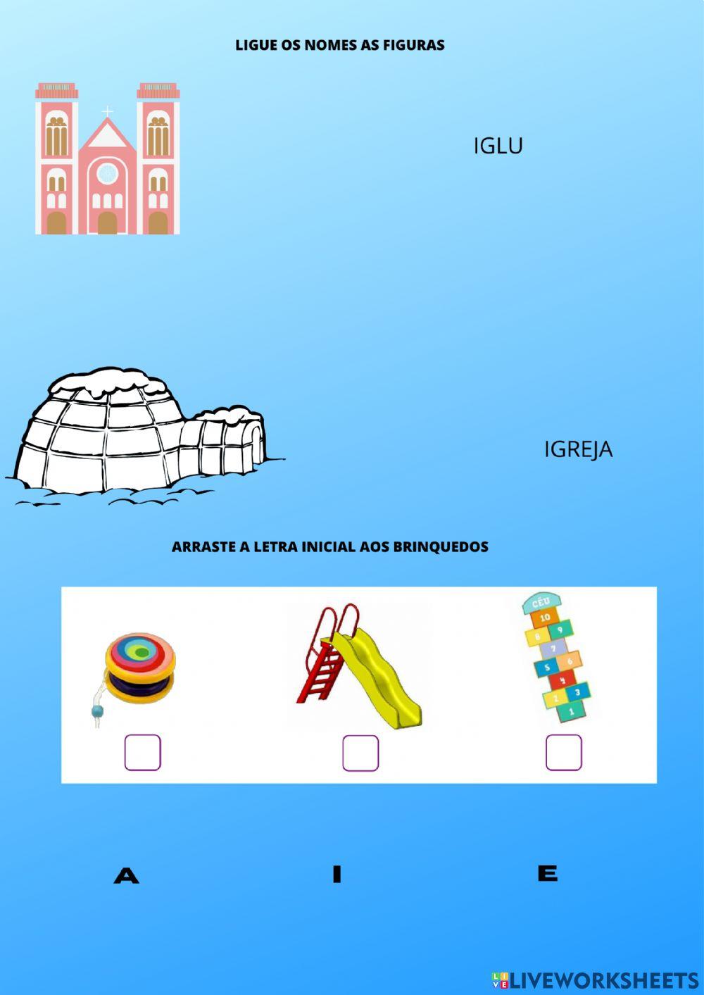 Alfabetização letra i worksheet | Live Worksheets