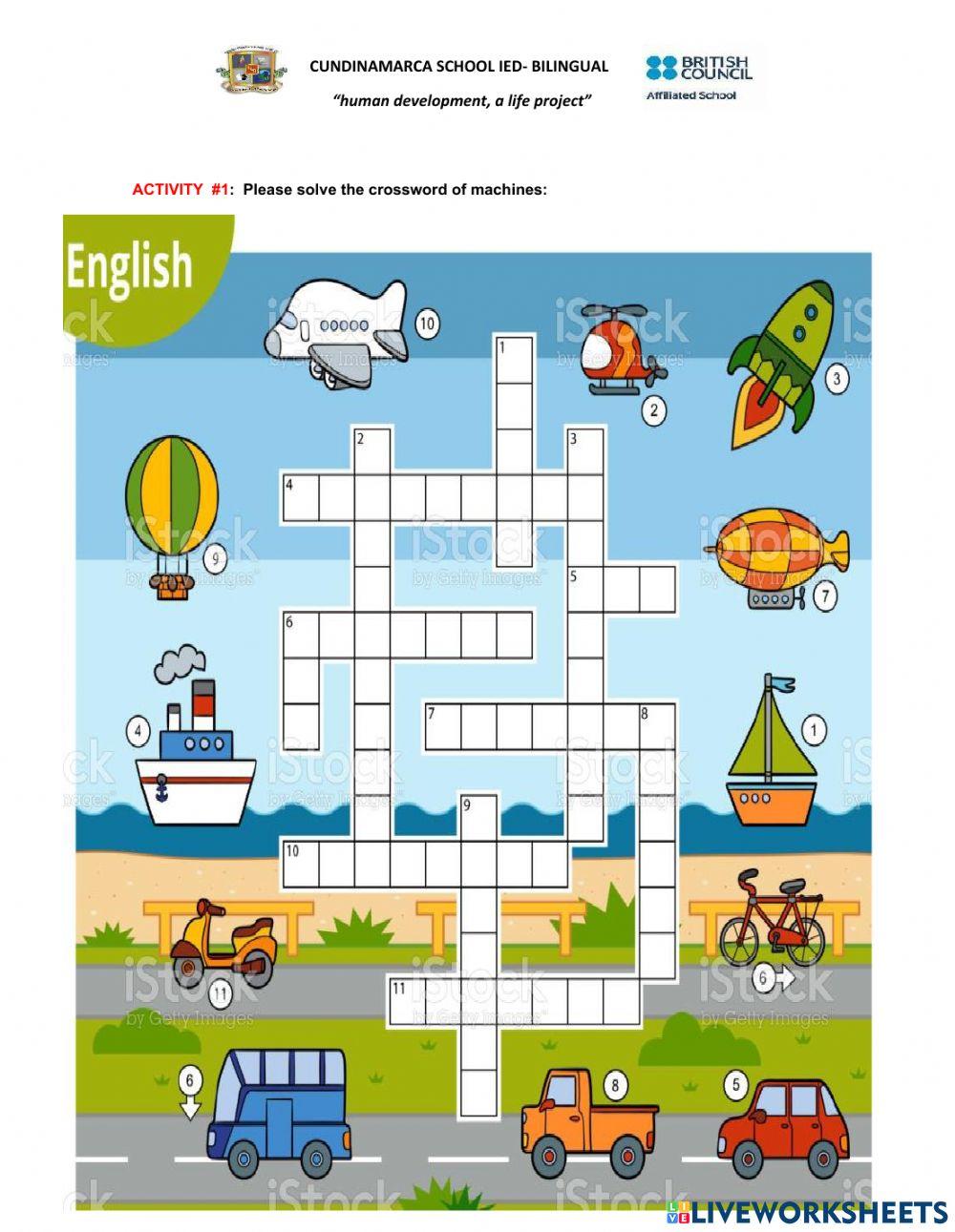 The means of transport worksheet | Live Worksheets