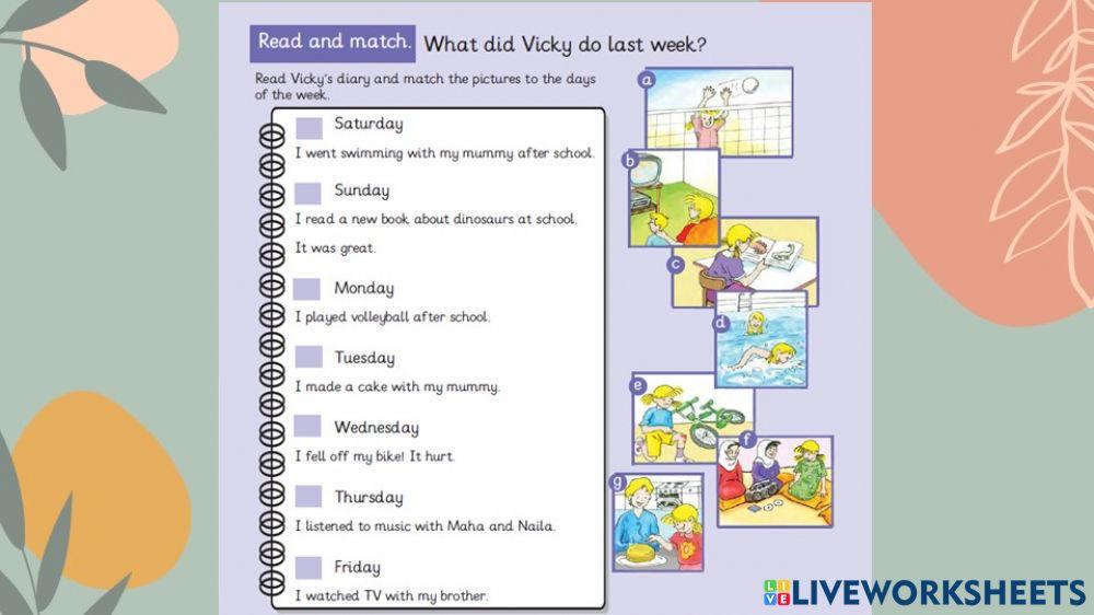 Vicky diary 793366 | maryam | Live Worksheets