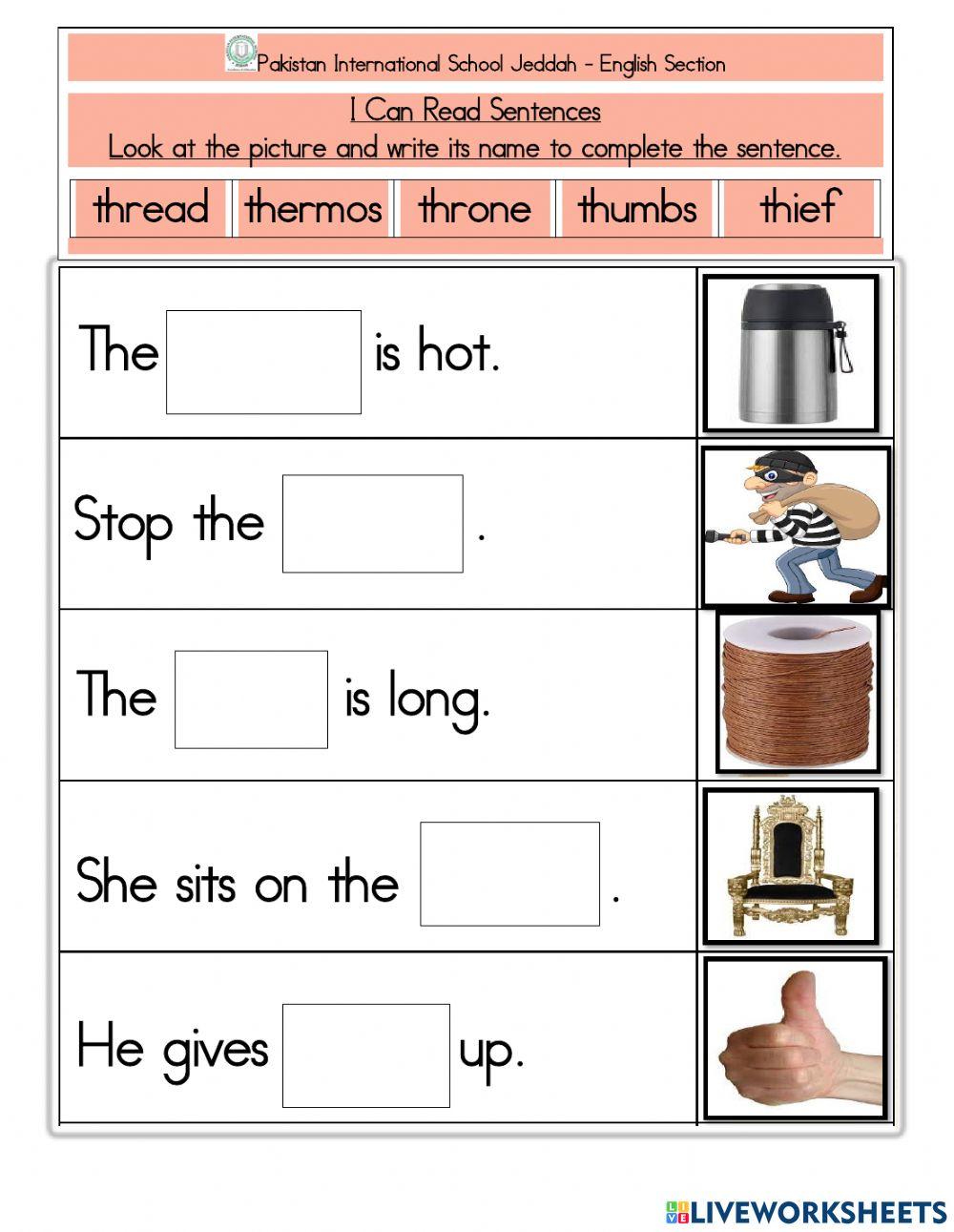 th WS online exercise for | Live Worksheets
