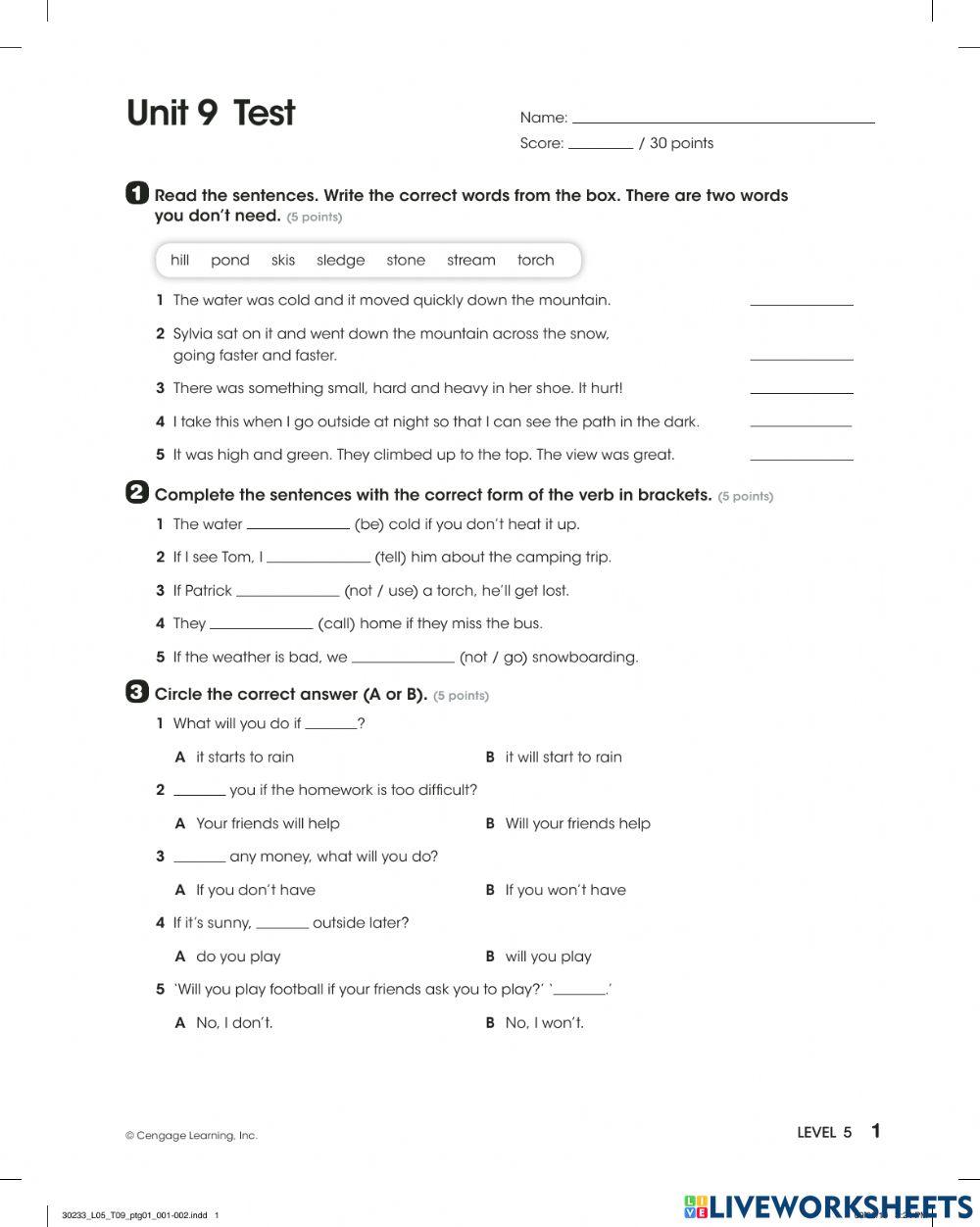 LOOK 5 UNIT 9 | LiveWorksheets | 4848700