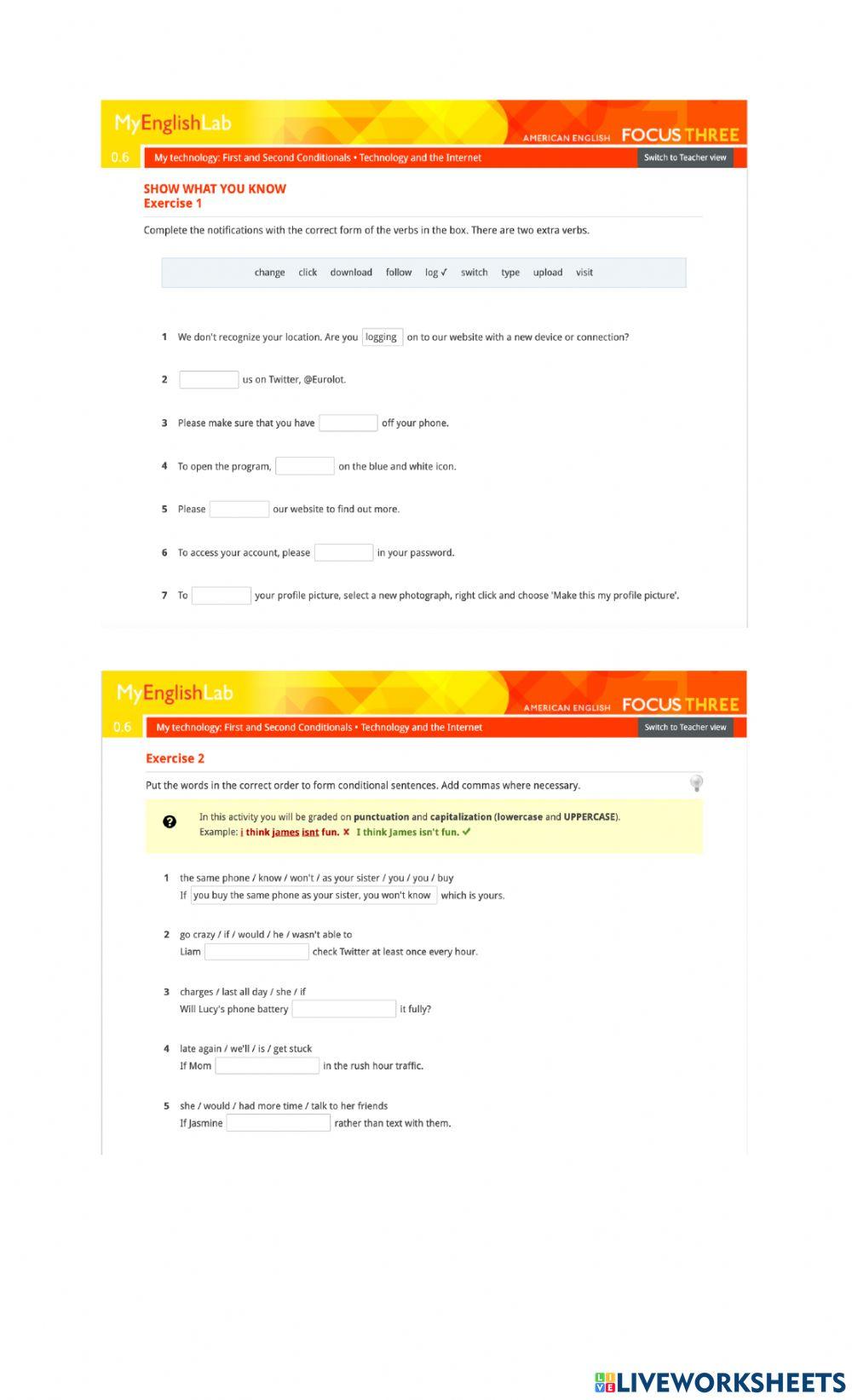 794544 | Technology - My English Lab Worksheet