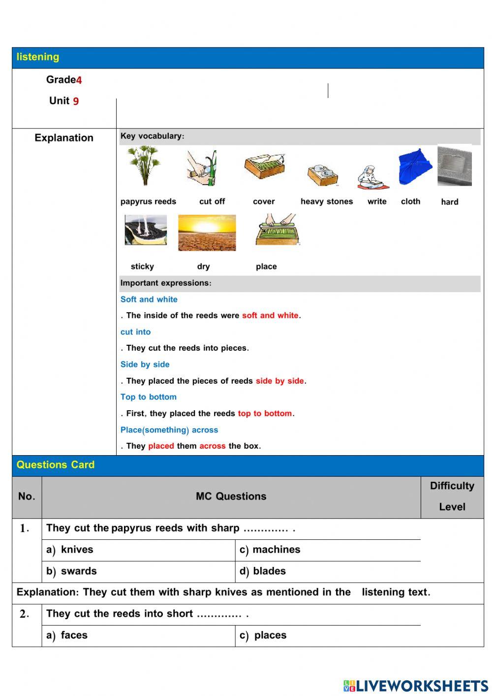 Macmillan liste… | Free Interactive Worksheets | 795446