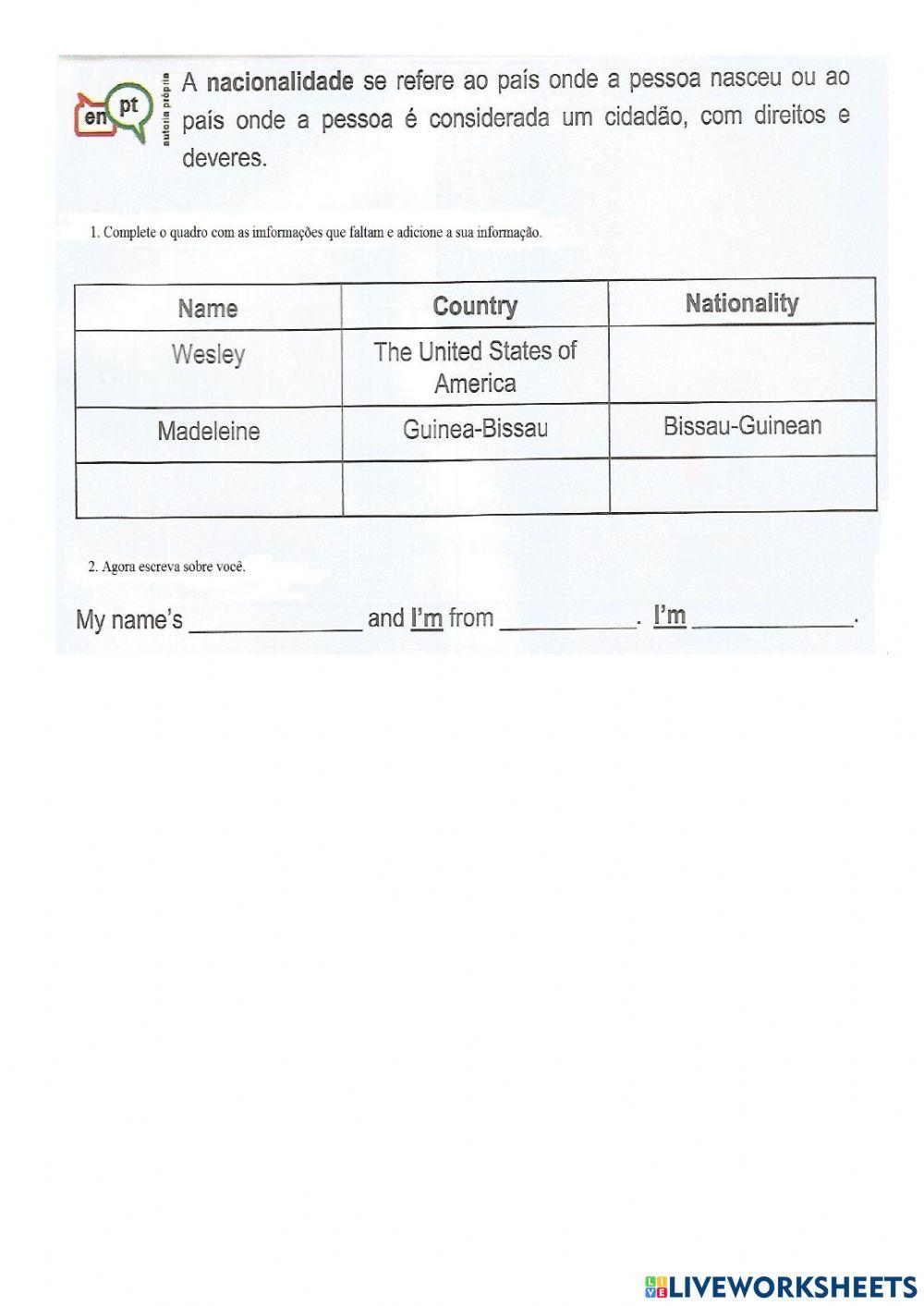 Different people worksheet | Live Worksheets