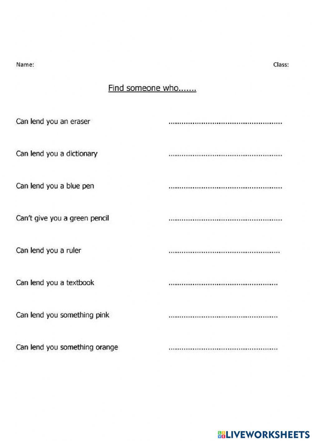 Can for permission and request online exercise for | Live Worksheets