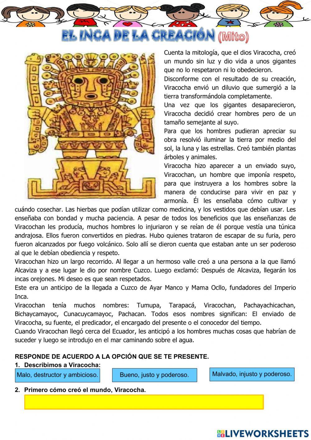 El mito | Free Interactive Worksheets | 797071