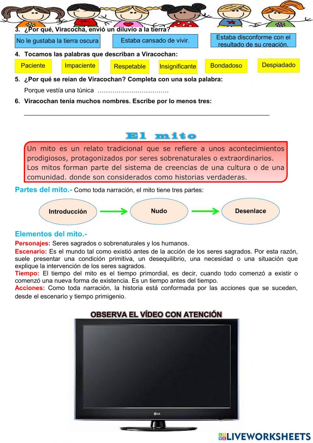 El mito | Free Interactive Worksheets | 797071