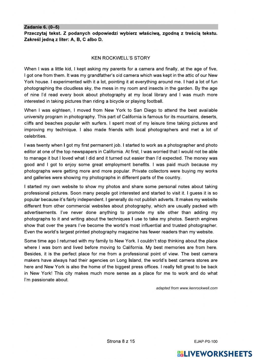 CKE matura prób… | Free Interactive Worksheets | 797635