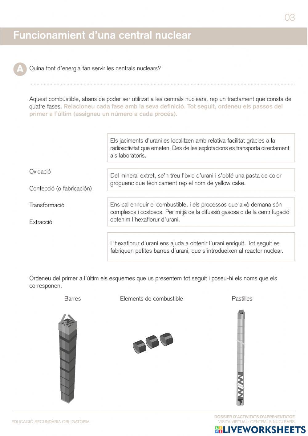 Energia nuclear online exercise for | Live Worksheets
