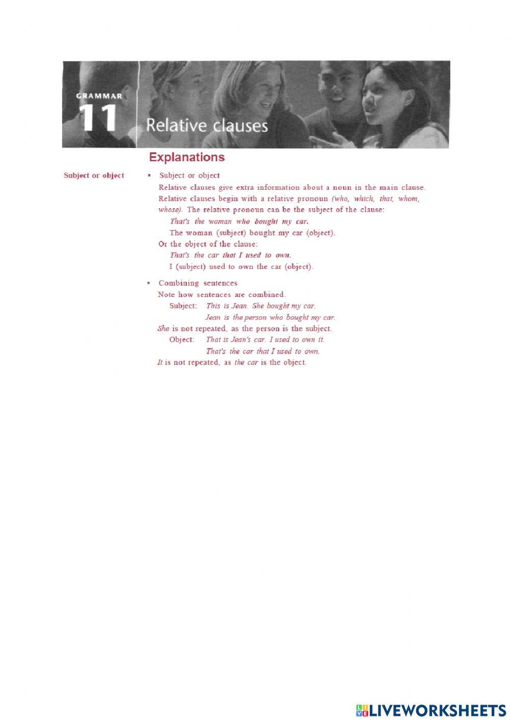 rimareszter | Relative Clauses explanation and practice