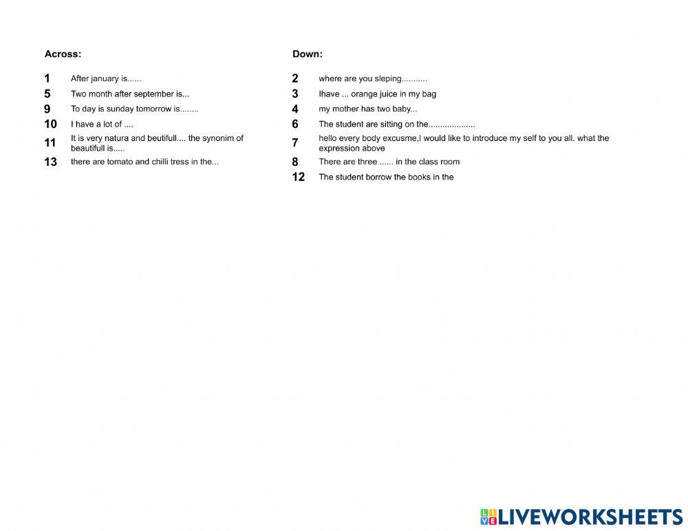 Vocabulari SMAN1 IDI RAYEUK exercise | Live Worksheets