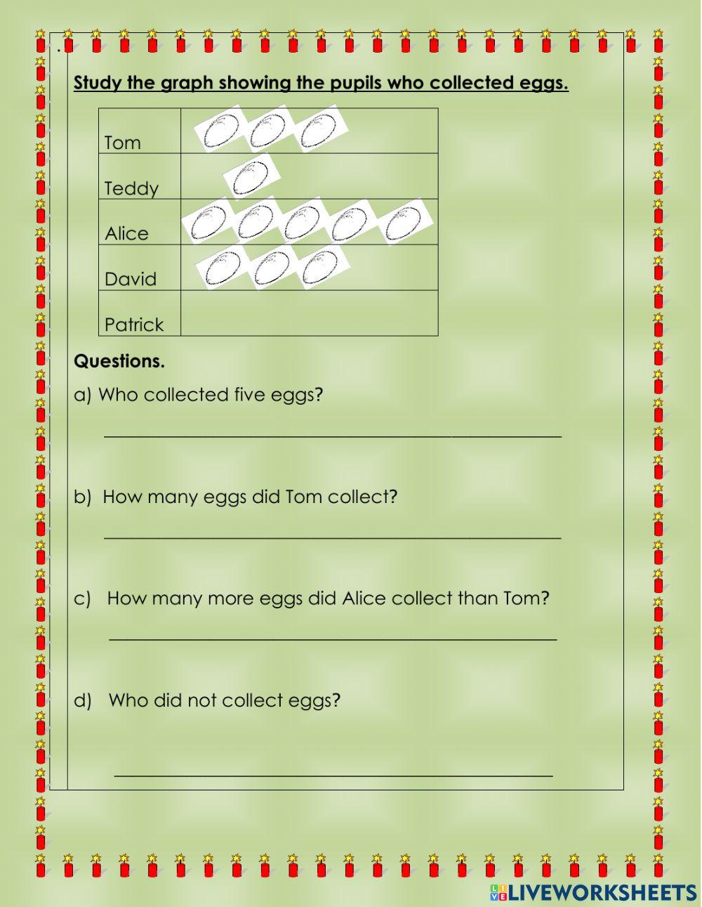 Picture graph online activity | Live Worksheets