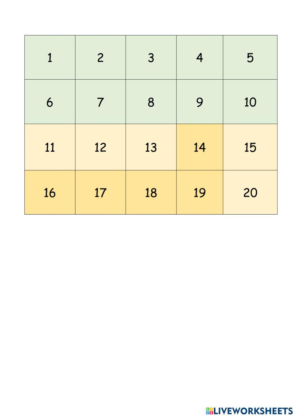 Numbers online exercise for Grade 2 | Live Worksheets