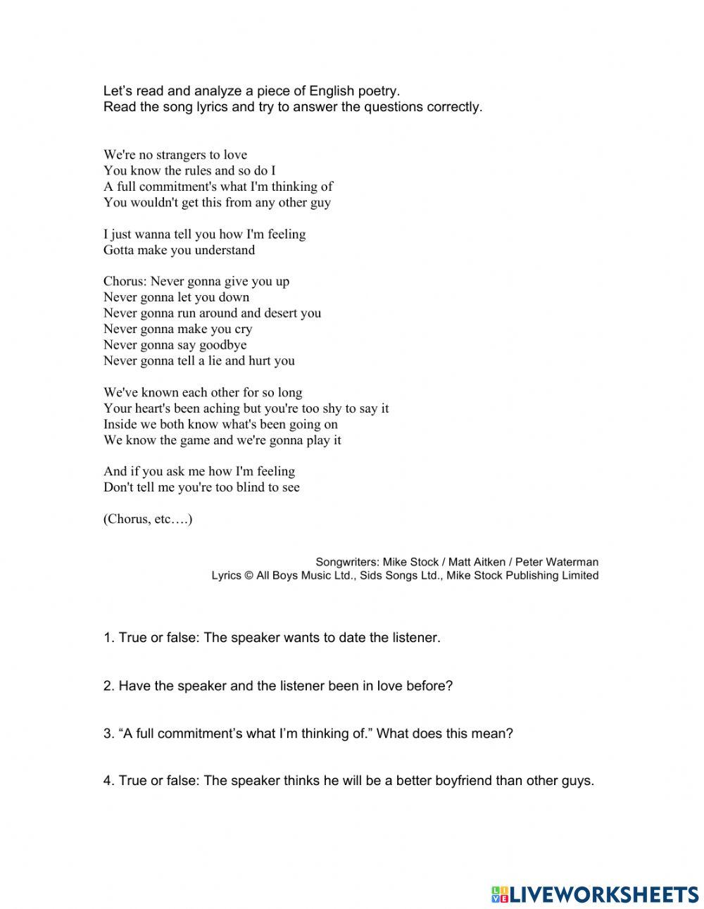 Poetry Analysis Worksheet Live Worksheets poetry-analysis-worksheet-live-worksheets