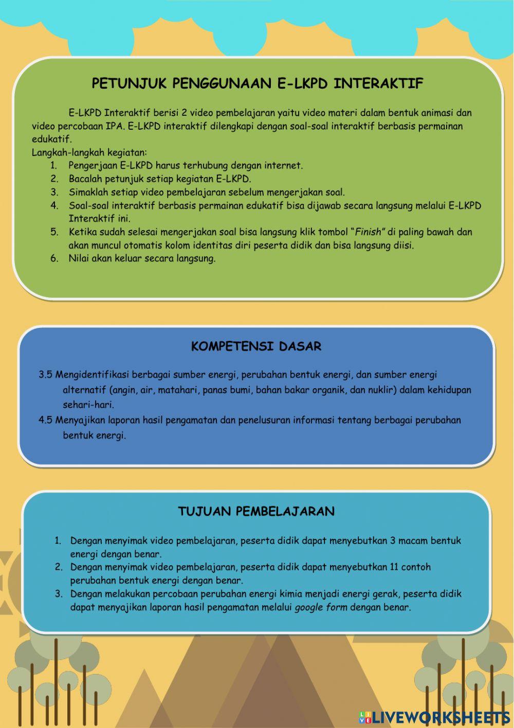 Tema 9 Subtema 2 Pembelajaran 3 Muatan IPA interactive worksheet | Live Worksheets